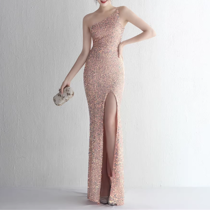 Pink CADON Slip Evening Dress Gown | i The Label – I The Label