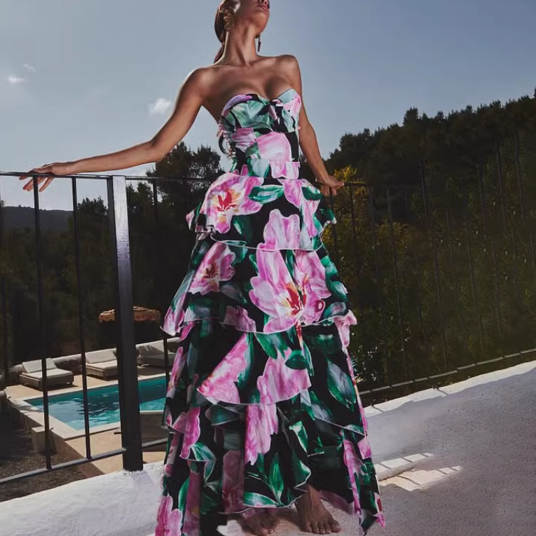 Green Pink FEIGA Printed Swimwear And Skirt | i The Label – I The Label