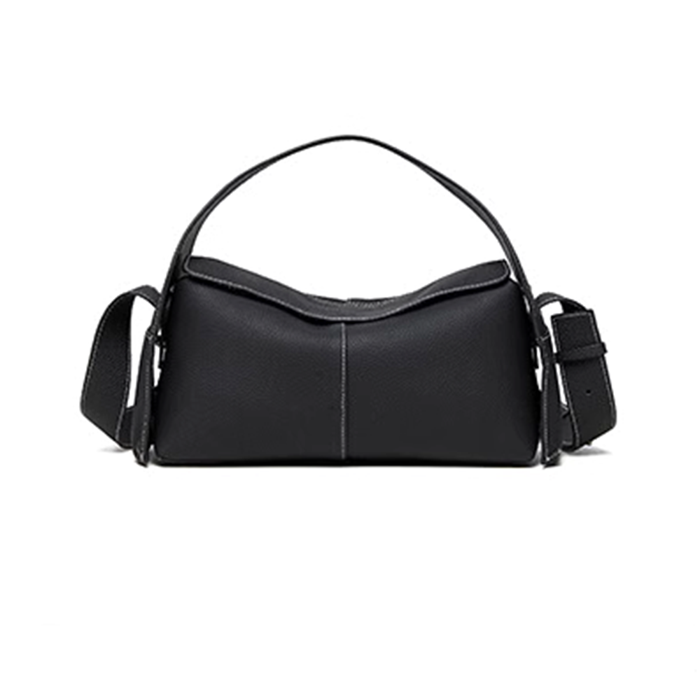 Black GARUI Leather Cross Body Bag | i The Label – I The Label