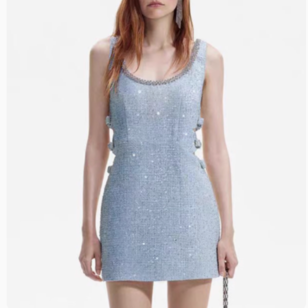 Blue HEDDI Cut Out Mini Dress | i The Label – I The Label