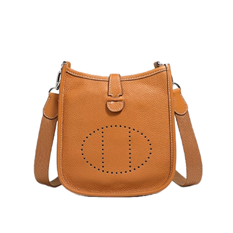 Brown MASOV Leather Cross Body Bag | i The Label – I The Label
