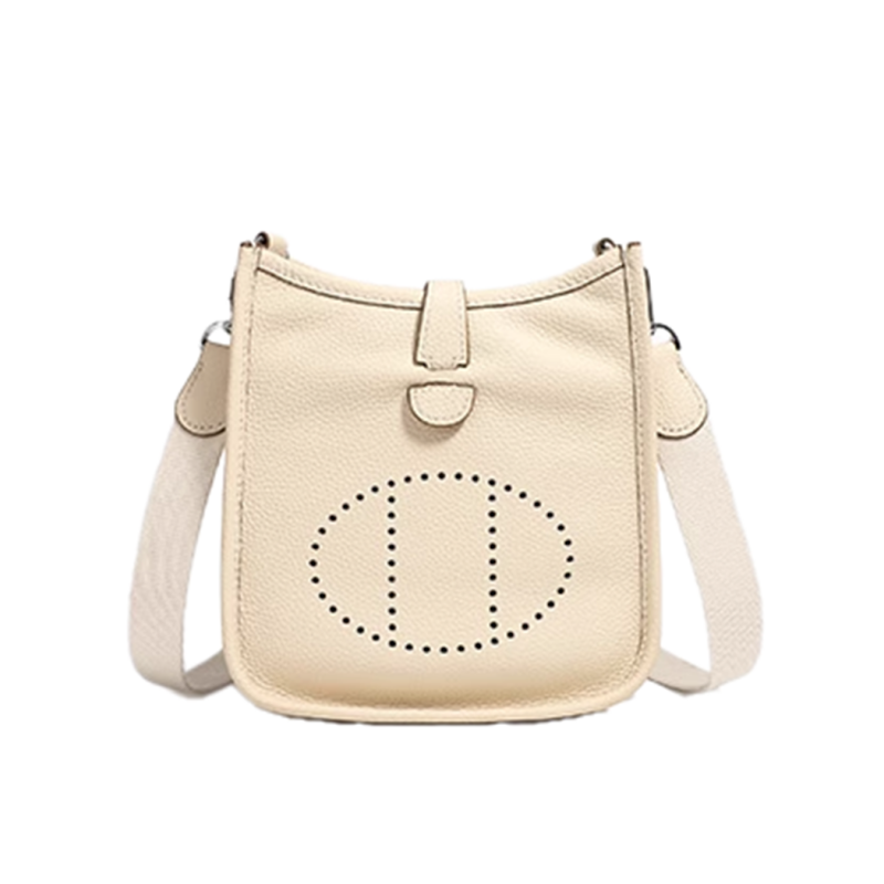 Cream MASOV Leather Cross Body Bag | i The Label – I The Label