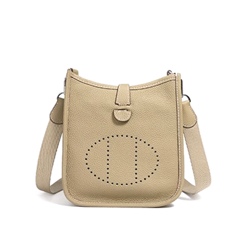 Grey MASOV Leather Cross Body Bag | i The Label – I The Label