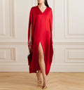 Red MEKRI Slip Evening Dress Gown | i The Label – I The Label