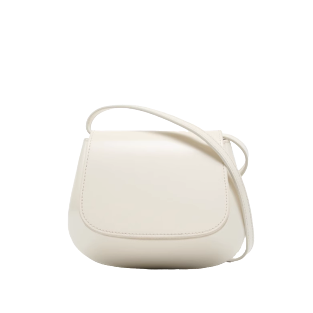Cream SULDA Leather Cross Body Bag | i The Label – I The Label