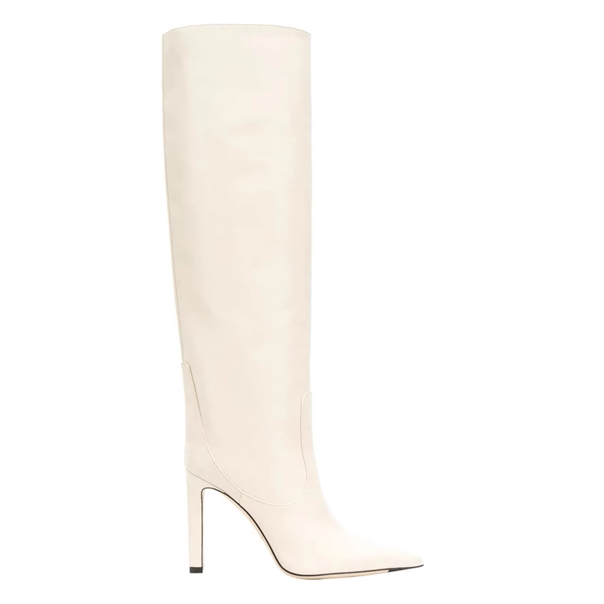 Cream ZUVAN High Heel Knee High Boots | i The Label – I The Label