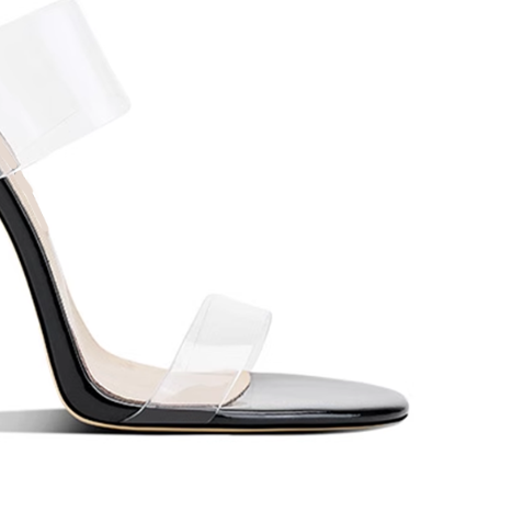 Black NOMNA PVC Mules Sandals - 10cm | i The Label – I The Label