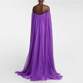 Purple FRUCA Off-Shoulder Evening Dress Gown | i The Label – I The Label