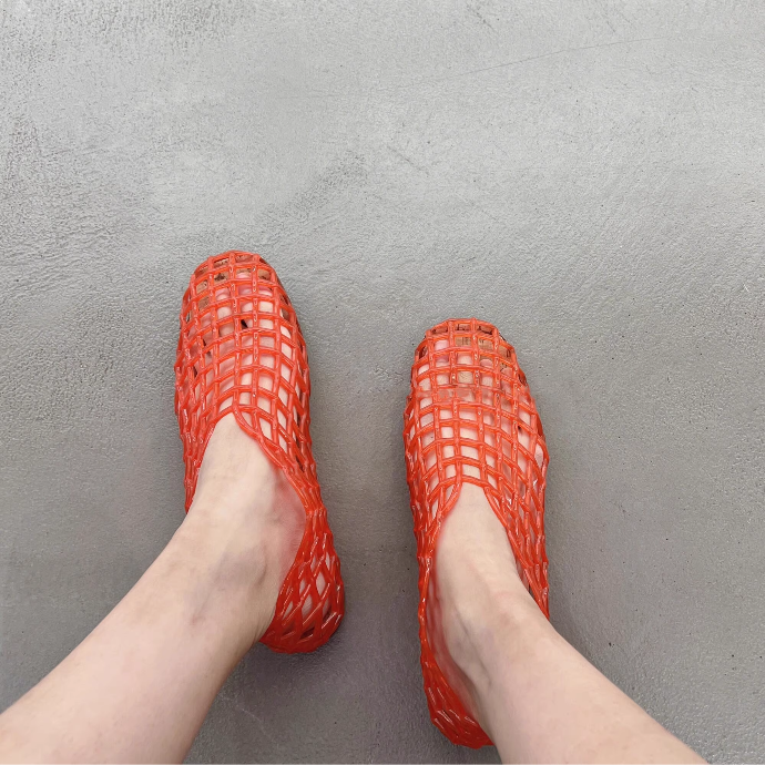 Red SUEVA Cut Out Jelly Shoes | i The Label – I The Label