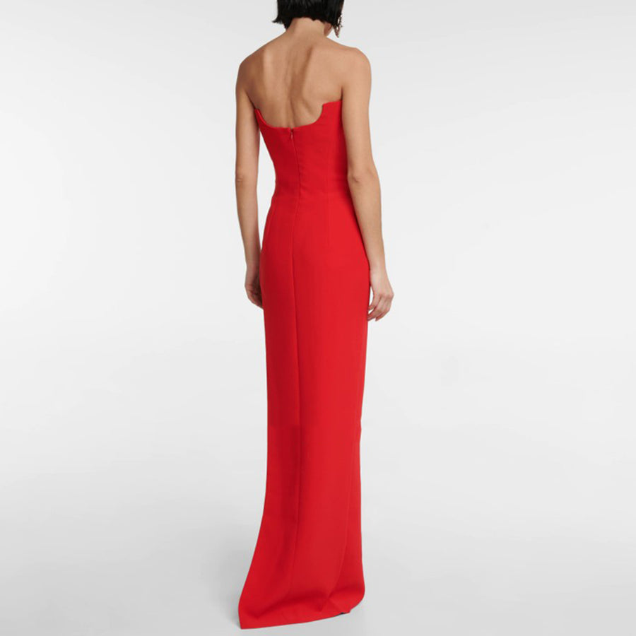 Red ROHAN Slip Tube Evening Dress Gown | i The Label – I The Label